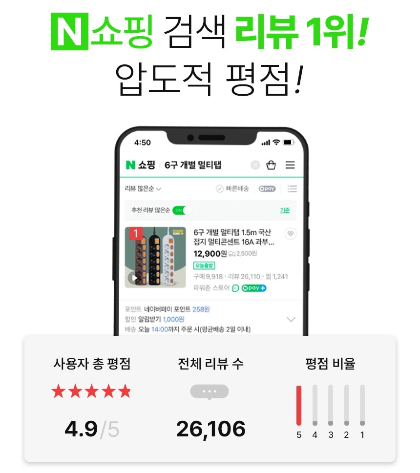 멀티탭·전기코드 11 국산 안전인증 인테리어 멀티탭 무료배송 오늘의집 쇼핑
