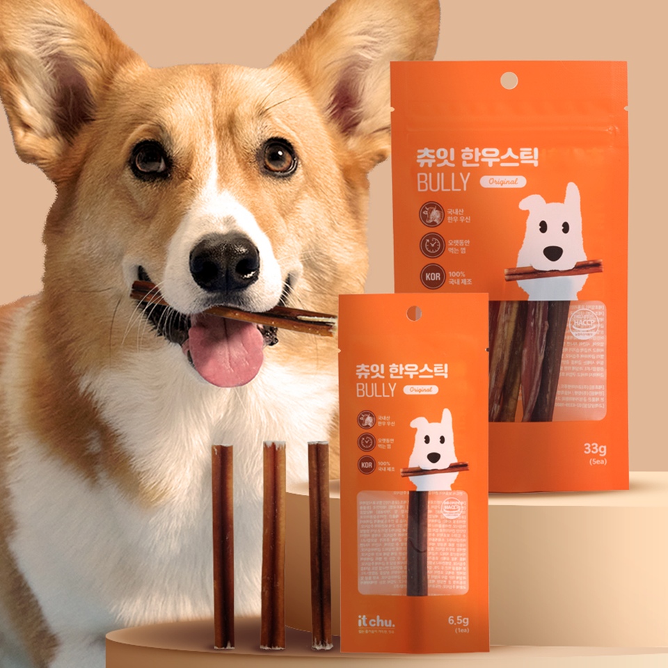 강아지 사료·간식 > 잇츄 츄잇 100%한우스틱 5개입 오래먹는 불리스틱 강아지 수제 간식 | 오늘의집 쇼핑