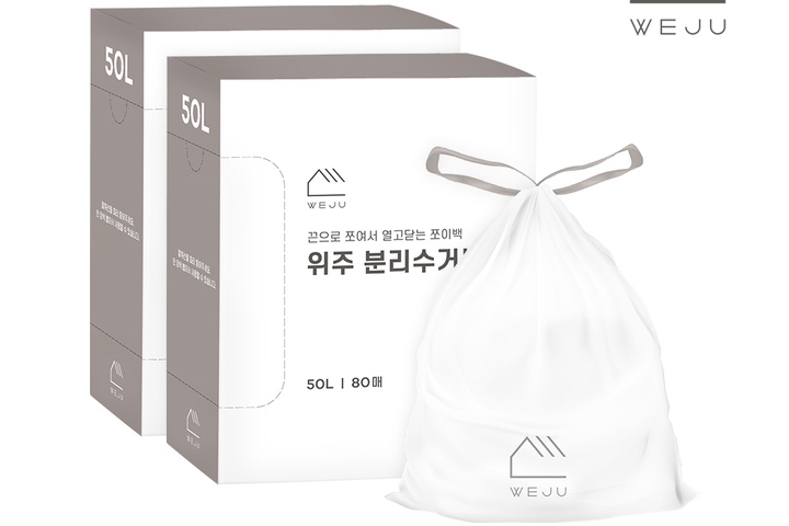 비닐·포장용품 끈으로 쪼이는 쪼이백 분리수거 비닐봉투 50l 80매 2개 오늘의집 쇼핑