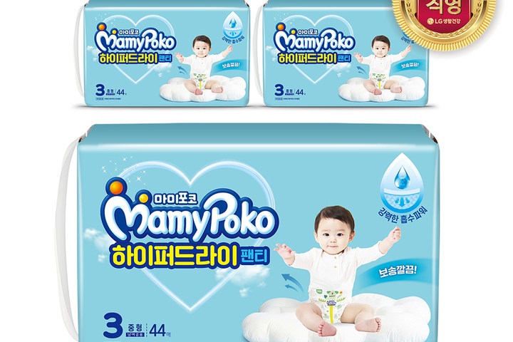 일회용·수영장기저귀 마미포코 하이퍼드라이 팬티형 기저귀 3단계 중형 132p 공용 오늘의집 쇼핑
