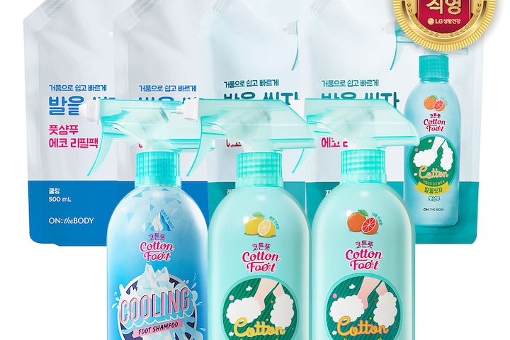 핸드·풋 온더바디 풋샴푸 510ml 용기x1개500ml 리필x4개레몬자몽쿨링 택1 오늘의집 쇼핑