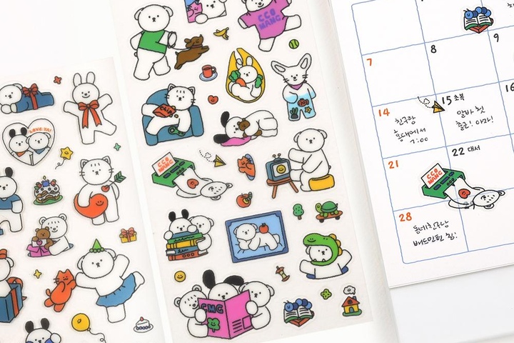 디자인문구 냥냥투명스티커 오늘의집 쇼핑