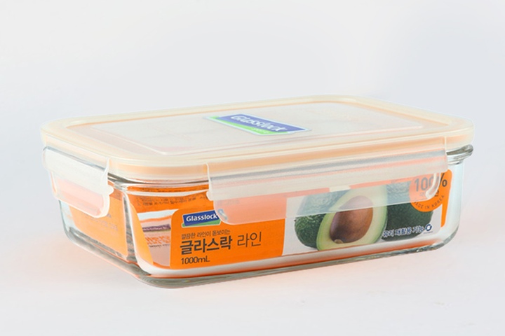 밀폐용기·반찬통 라인 직사각 내열 유리 밀폐용기 1000ml 반찬통 보관용기 오늘의집 쇼핑