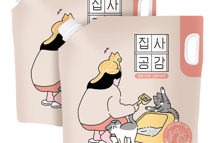 고양이 위생·배변 허브향 가는입자 635kgx2봉 오늘의집 쇼핑