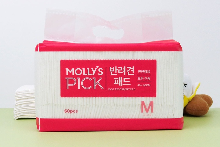 강아지 위생·배변 몰리스픽 반려견 패드 M 50매 X 6개 묶음 오늘의집 쇼핑