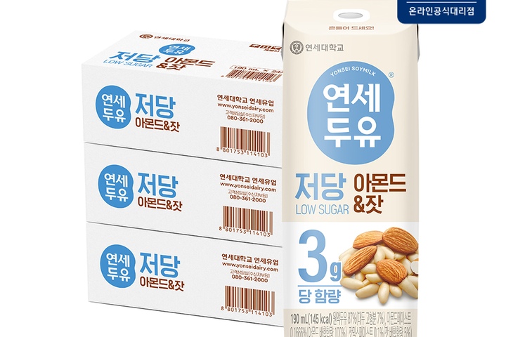 우유·두유 > 연세우유 저당 아몬드&잣 두유 190ml*72팩 | 오늘의집 쇼핑