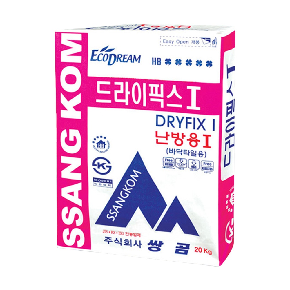 접착제·보수용품 부자재 쌍곰 드라이픽스1 3000 20kg 분말형 타일접착제 타일접착시멘트 오늘의집 쇼핑
