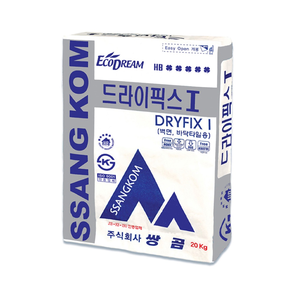 접착제·보수용품 부자재 쌍곰 드라이픽스1 20kg 분말형 타일접착제 타일접착시멘트 오늘의집 쇼핑