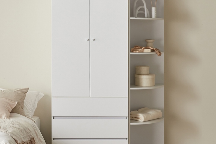 옷장 > 벤티 옷장 세트 1200 (서랍옷장+라운드 코너선반장) | 오늘의집 쇼핑