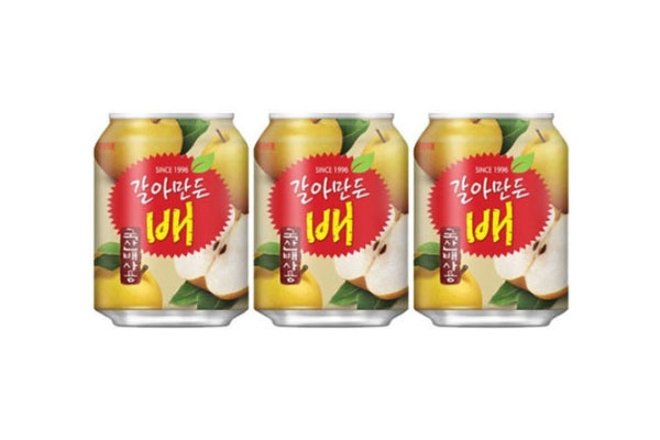 과일·야채음료 > 해태 갈아만든배 뚱캔 갈배 갈아배 과일 캔 음료 238ml*24개 | 오늘의집 쇼핑
