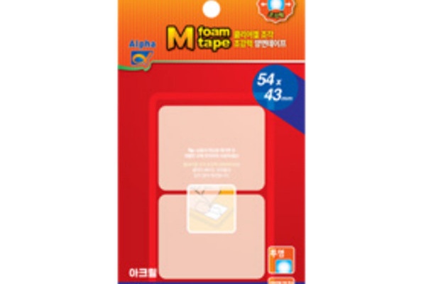디자인문구 M시리즈 M폼양면테이프클리어겔초강력조각 54mmx43mm6매 오늘의집 쇼핑