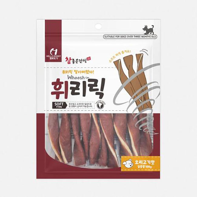 강아지 사료·간식 헬로도기 오래먹는개껌 강아지오래먹는간식 휘리릭 오리고기 108g 오늘의집 쇼핑
