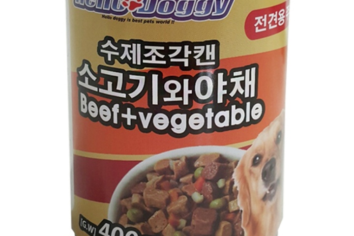 강아지 사료·간식 헬로도기 대용량 강아지통조림 수제조각캔 소고기야채 400g 오늘의집 쇼핑