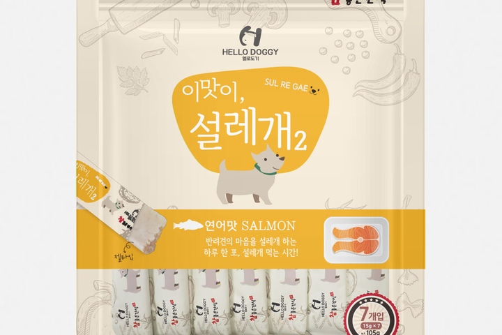 강아지 사료·간식 설레개2 강아지전용츄르 짜먹는습식간식 연어 7개입 오늘의집 쇼핑
