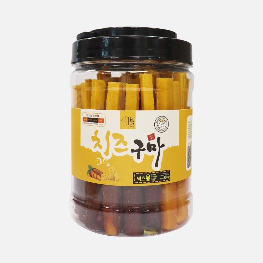 강아지 사료·간식 펫어스 강아지대용량간식 강아지고구마 치즈구마 믹스 봉 600g 오늘의집 쇼핑