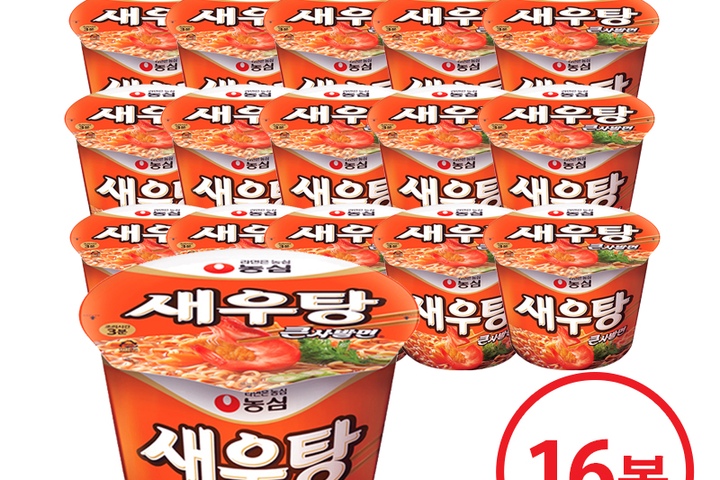 컵라면·봉지라면 > 새우탕큰사발 115g*16개 | 오늘의집 쇼핑
