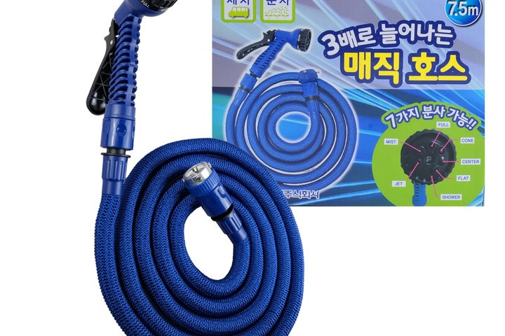기타청소용품 플라텍 3배로 늘어나는 매직 릴호스 75m 세차 청소 정원 물호스 오늘의집 쇼핑