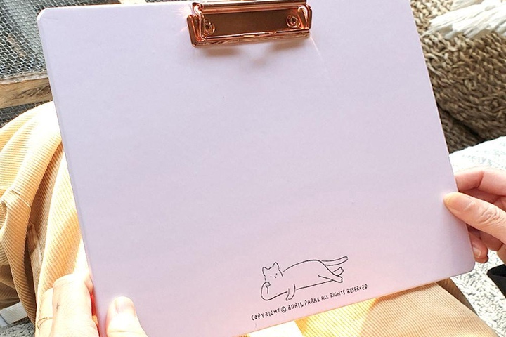 디자인문구 러블리키티 고양이 A4 클립 보드 판 결재판 가로형 오늘의집 쇼핑