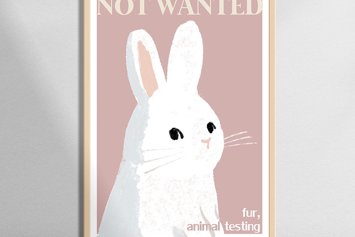 액자 Not Wanted Bunny 찹스타 일러스트 캔버스 오늘의집 쇼핑