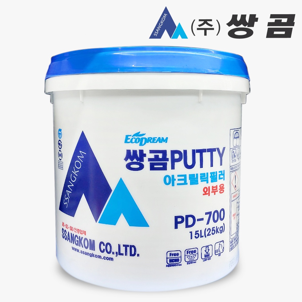 벽지·도배용품 빠데 외부용 대 25kg 퍼티 실외용 도배 벽지 메꿈이 바탕처리 15l Pd 700 Pd 오늘의집 쇼핑