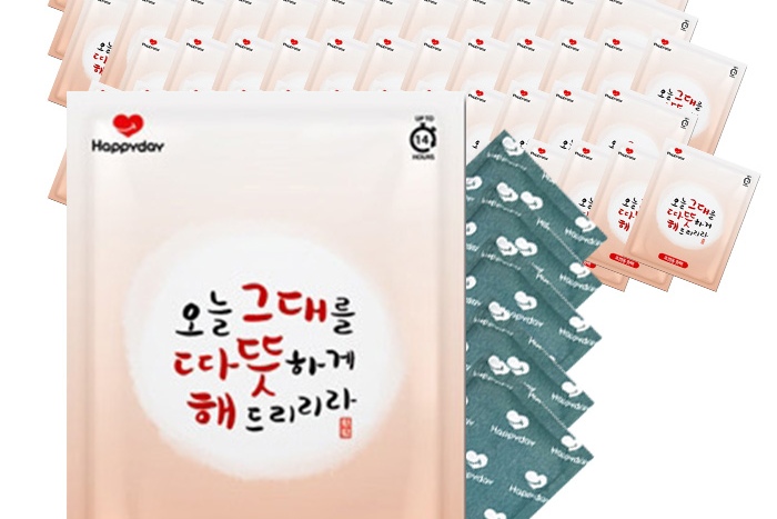 핫팩·단열용품 중형 포켓 핫팩 100g 60매 겨울 한파 추위 혹한기 대비 준비 보온 온도 유지 군용 오늘의집 쇼핑