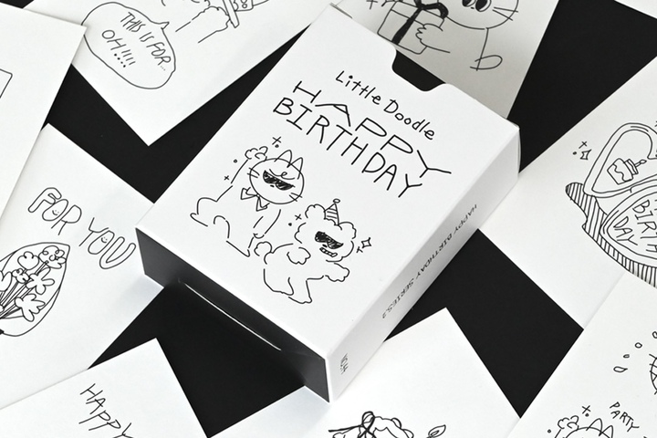 디자인문구 메세지카드 리틀두들 생일축하 Series 2 오늘의집 쇼핑