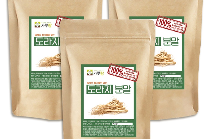 건강즙·환·영양식 국산 도라지분말 200g3팩 오늘의집 쇼핑