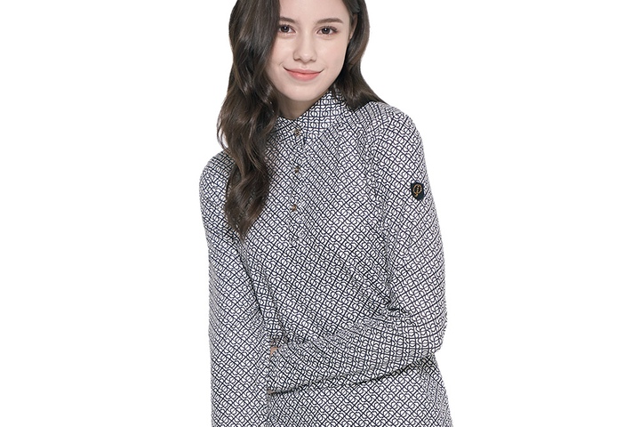 등산·아웃도어 여성 아웃도어 등산 프린트 집업 티셔츠 Q321 3255 1zb 오늘의집 쇼핑