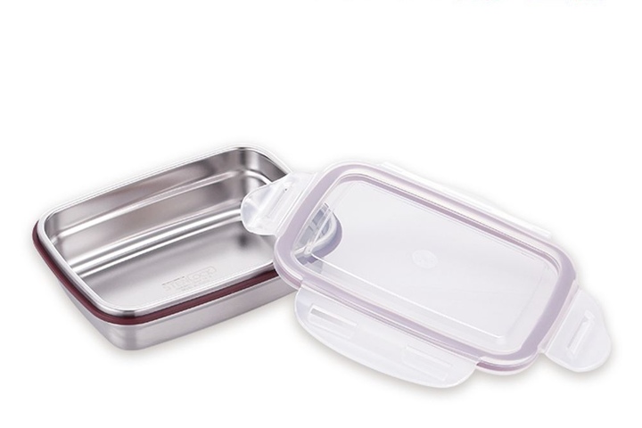 밀폐용기·반찬통 직사각 스테인레스반찬통 스텐밀폐용기 350ml 오늘의집 쇼핑