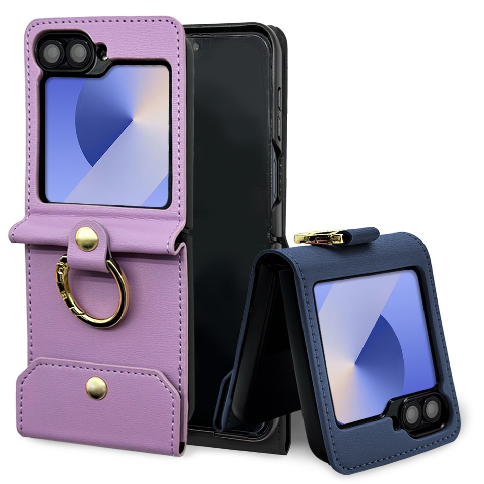 휴대폰액세서리 > 갤럭시 Z플립6/7FE 케이스 노바 카드수납 가죽 힌지 보호 핑거링 | 오늘의집 쇼핑