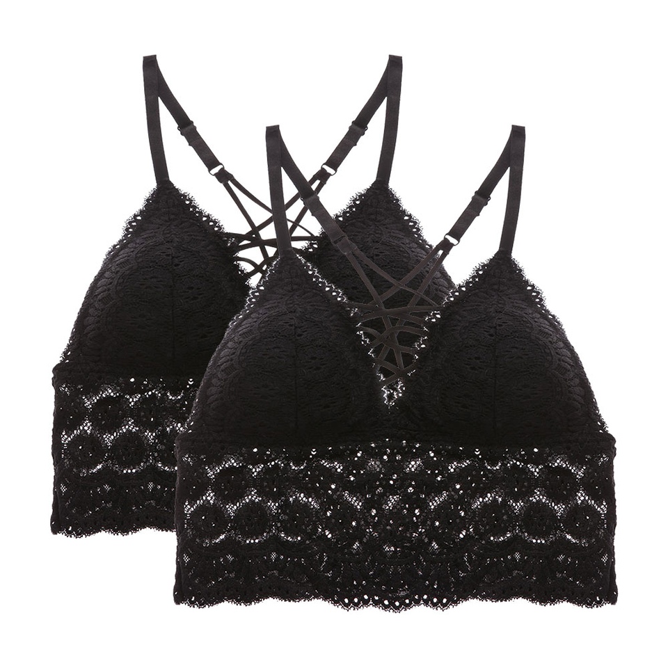 이너웨어 > 1+1 제네바 노와이어 레이스 엑스 브라렛 브라탑 2종세트 | 오늘의집 쇼핑