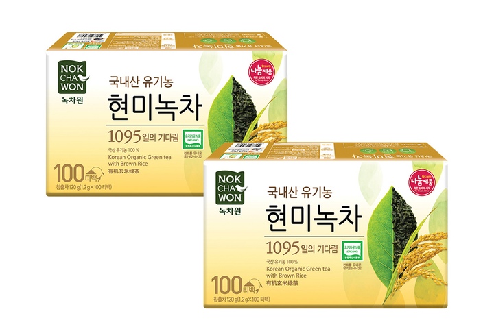 찻잎·티백·분말 국내산 유기농현미녹차 100티백 2팩 오늘의집 쇼핑