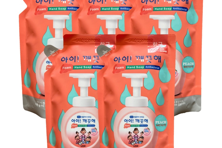 핸드·풋 항균 폼 핸드워시 손세정제 촉촉한 복숭아향 200ml 리필 X 5개 오늘의집 쇼핑