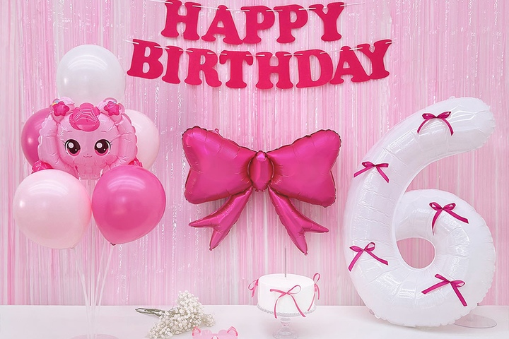 파티·이벤트용품 Hbd 하츄핑 리본 파티 세트 티니핑 공주 생일 풍선 오늘의집 쇼핑