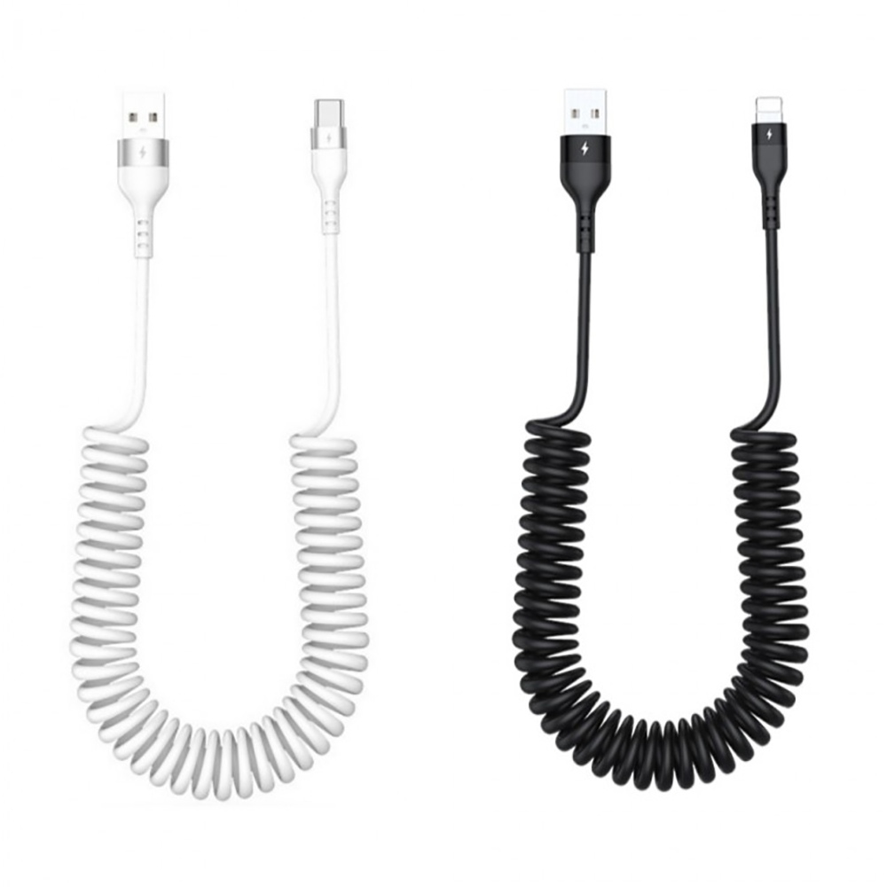 휴대폰액세서리 스프링 코일 Usb C타입 8핀 고속 충전 케이블 충전기 선 오늘의집 쇼핑