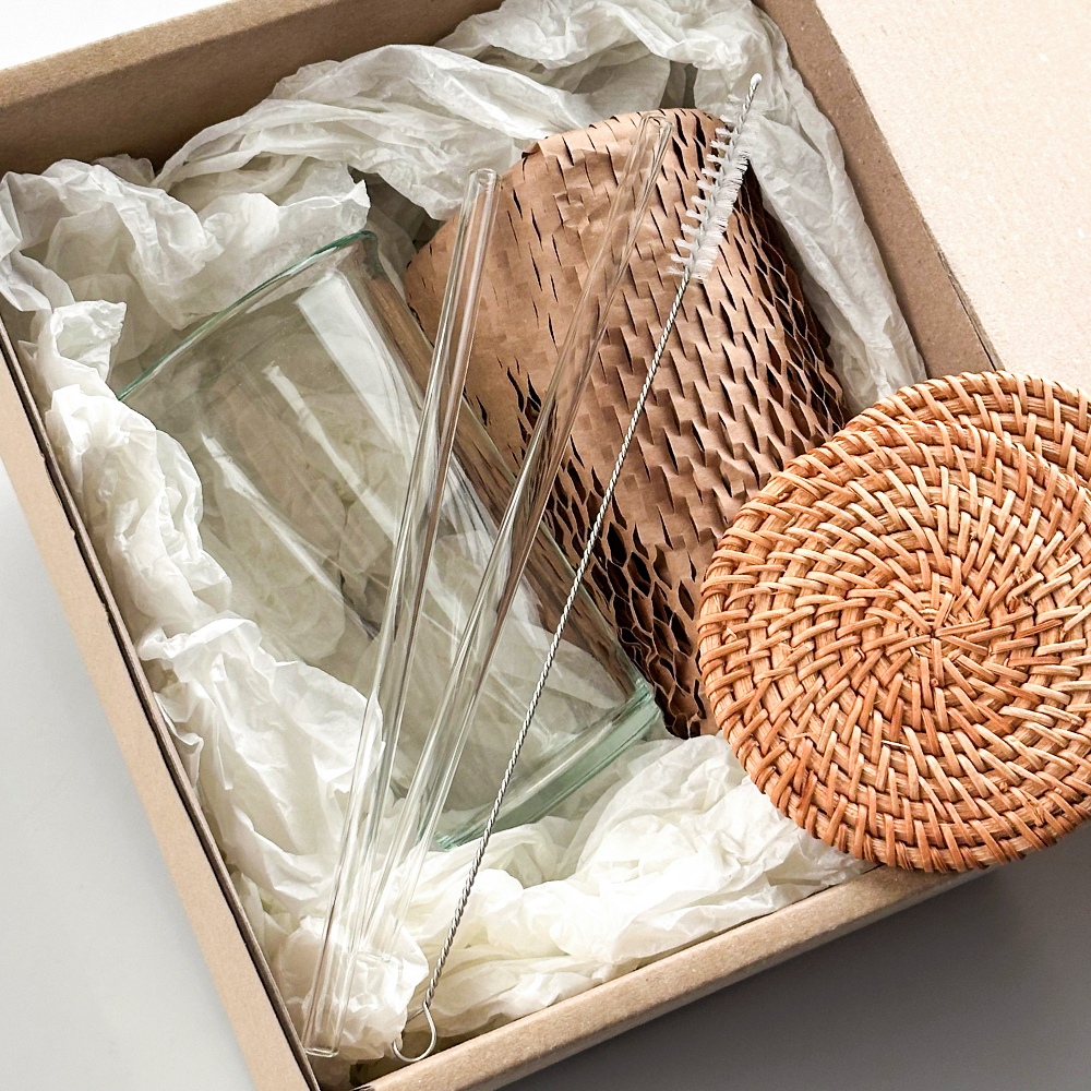 유리컵·물컵 > 국산 내열 강화 유리 500ml 글라스 2P 코스터 빨대 세척솔 선물 세트 | 오늘의집 쇼핑