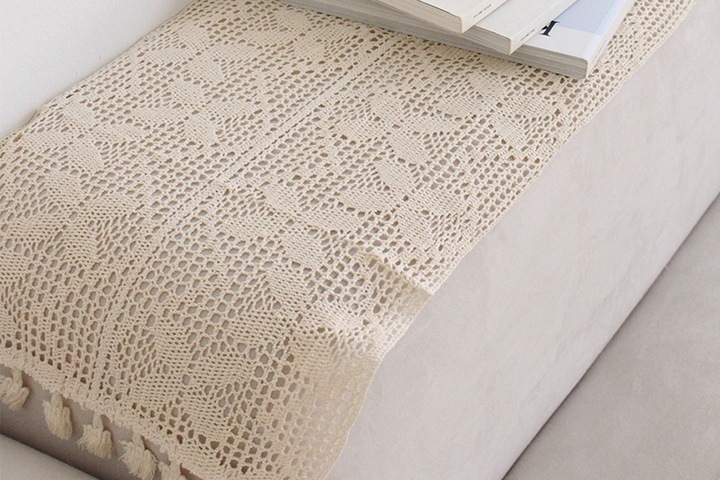 식탁보·러너 > 나비 크로쉐 레이스 테이블러너 (3size) | 오늘의집 쇼핑