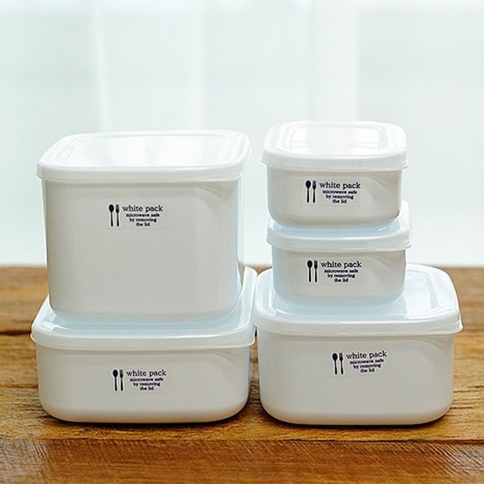밀폐용기·반찬통 일본 화이트 반찬통 세트 전자렌지 사용가능 700ml 오늘의집 쇼핑