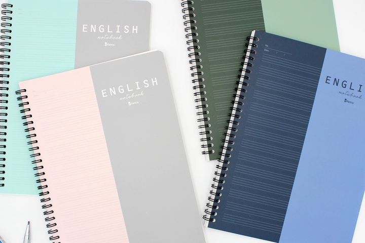 디자인문구 영어 스프링노트 과목노트4colors 오늘의집 쇼핑