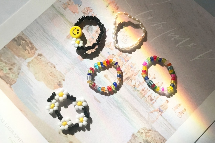 Diy공예·미니어처 Diy 비즈 반지 만들기 키트 6개 세트 레인보우 오늘의집 쇼핑