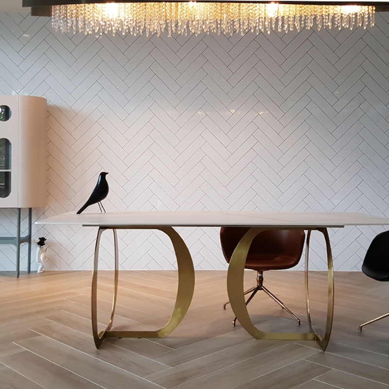 식탁 > 브론조 사하라화이트 브론즈골드 포셀린 세라믹 식탁테이블 12T 2000L | 오늘의집 쇼핑