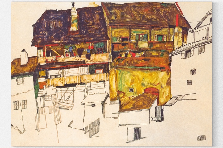 그림·사진 명화 캔버스 그림 액자 에곤실레 오래된 집 오늘의집 쇼핑