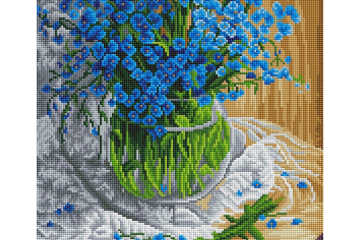 Diy보석십자수 Diy 보석십자수 캔버스형 블루안개꽃 40x50cm 오늘의집 쇼핑