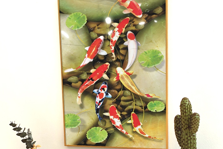 그림·사진 풍수 돈들어오는 그림 구어도 I 잉어 물고기 인테리어 액자 오늘의집 쇼핑