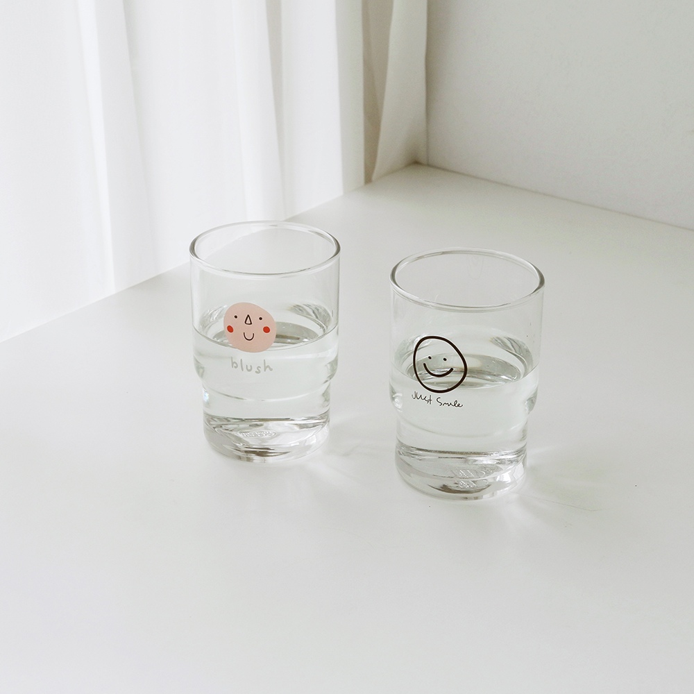유리컵·물컵 > 미소 카페 유리컵250ml 2P세트 2type | 오늘의집 쇼핑