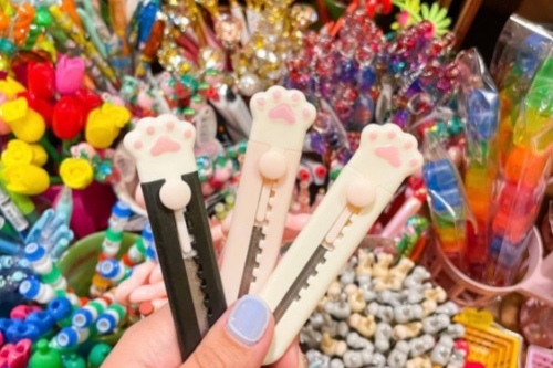 디자인문구 귀여운 고양이 발 미니 커터칼 언박싱칼 3type 오늘의집 쇼핑