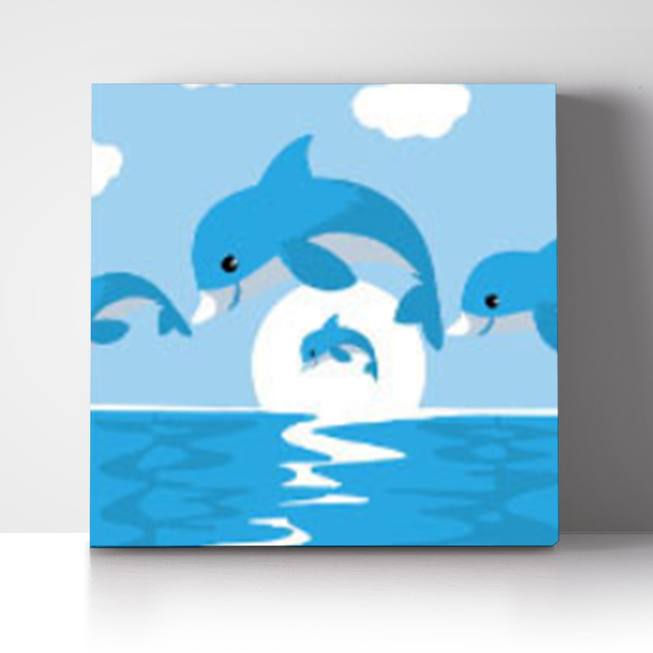 DIY명화그리기 > DIY 쉬운 명화그리기 유화세트 A-014 블루돌고래 소형 20x20 | 오늘의집 쇼핑