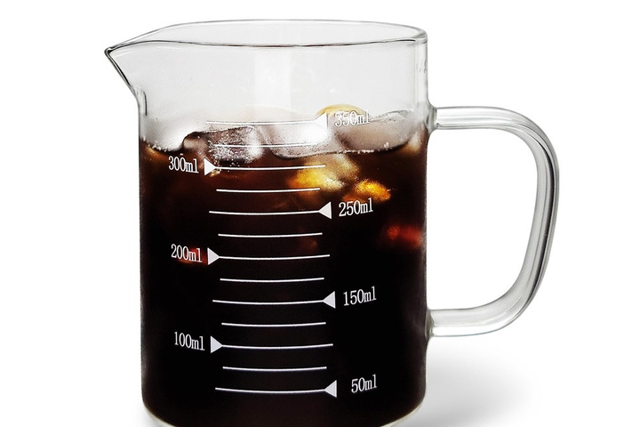 베이킹용품 내열유리 핸들 비커 계량컵 350ml 홈카페 계량유리컵 오늘의집 쇼핑
