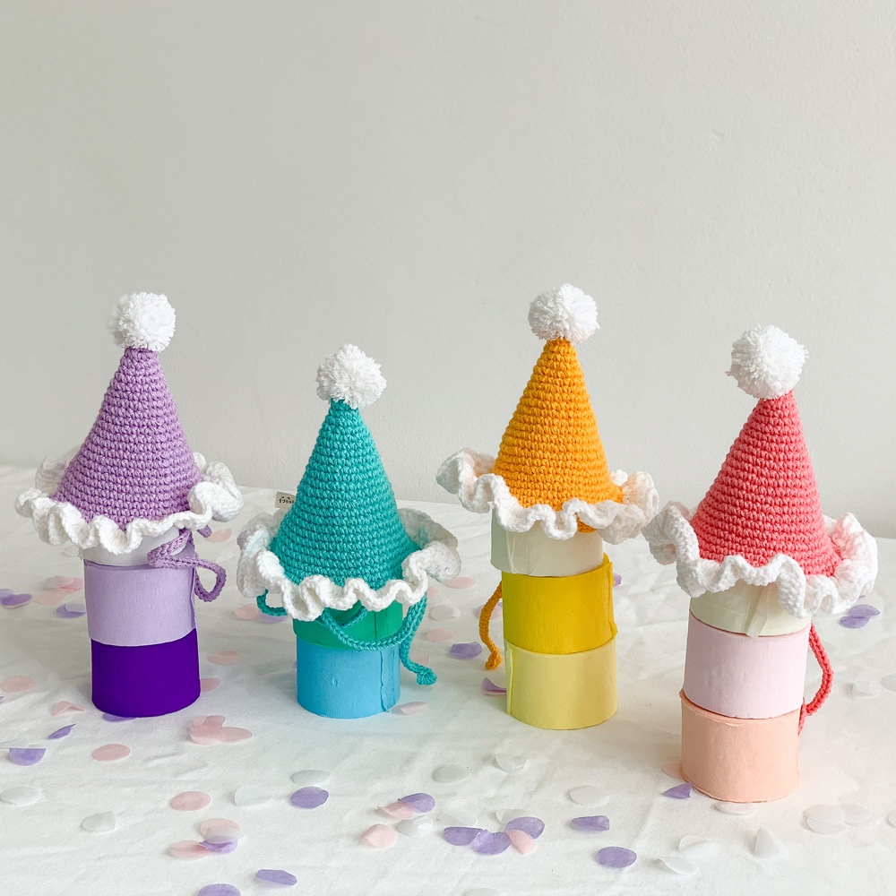 강아지 패션 댕냥이 생일파티 뜨개 고깔모자 4colors 오늘의집 쇼핑