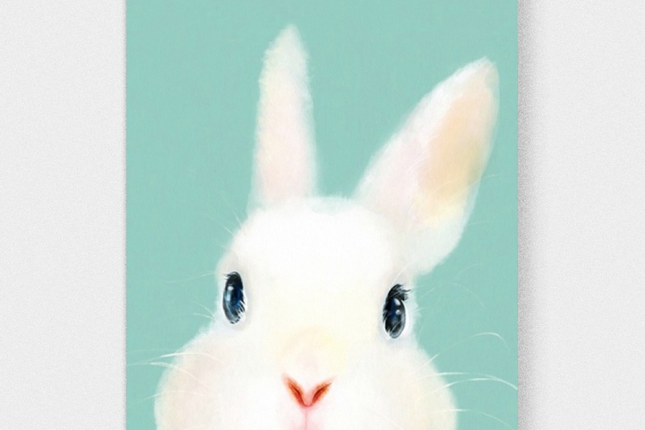 그림·사진 리무버블 접착 포스터 그림 블루토끼 오늘의집 쇼핑